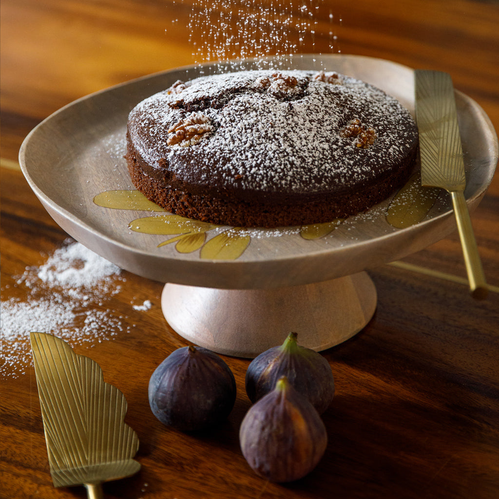 Wisteria Cake Stand And Cake Knife & Server Set - Curate Home