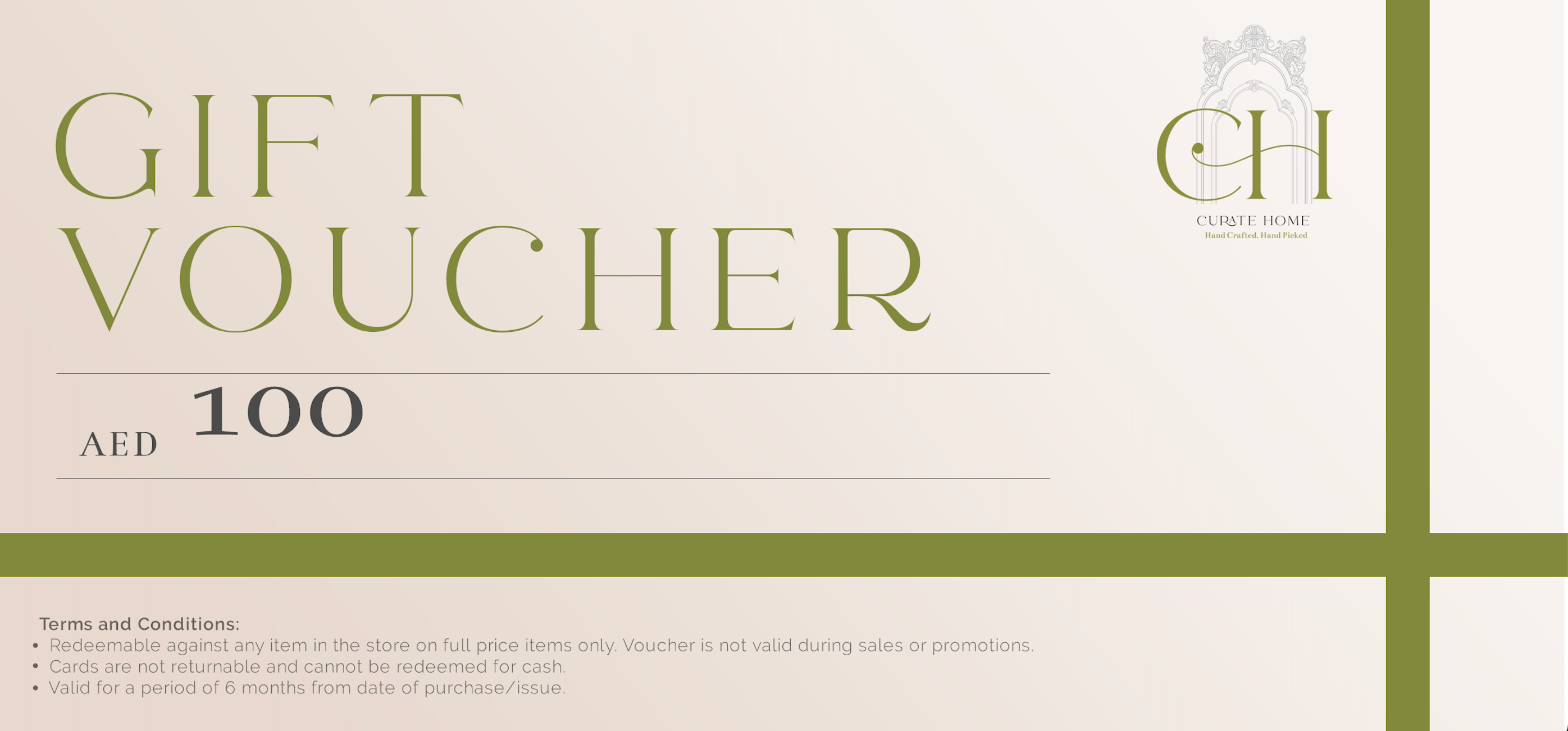 Buy Gift Card Online UAE - Curate Home Gift Card - Curate Home